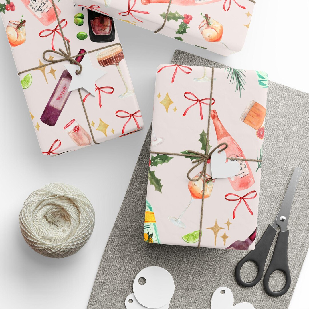 Holiday Spirit Wrapping Paper, Christmas Gift Wrap, Festive Wrapping ...