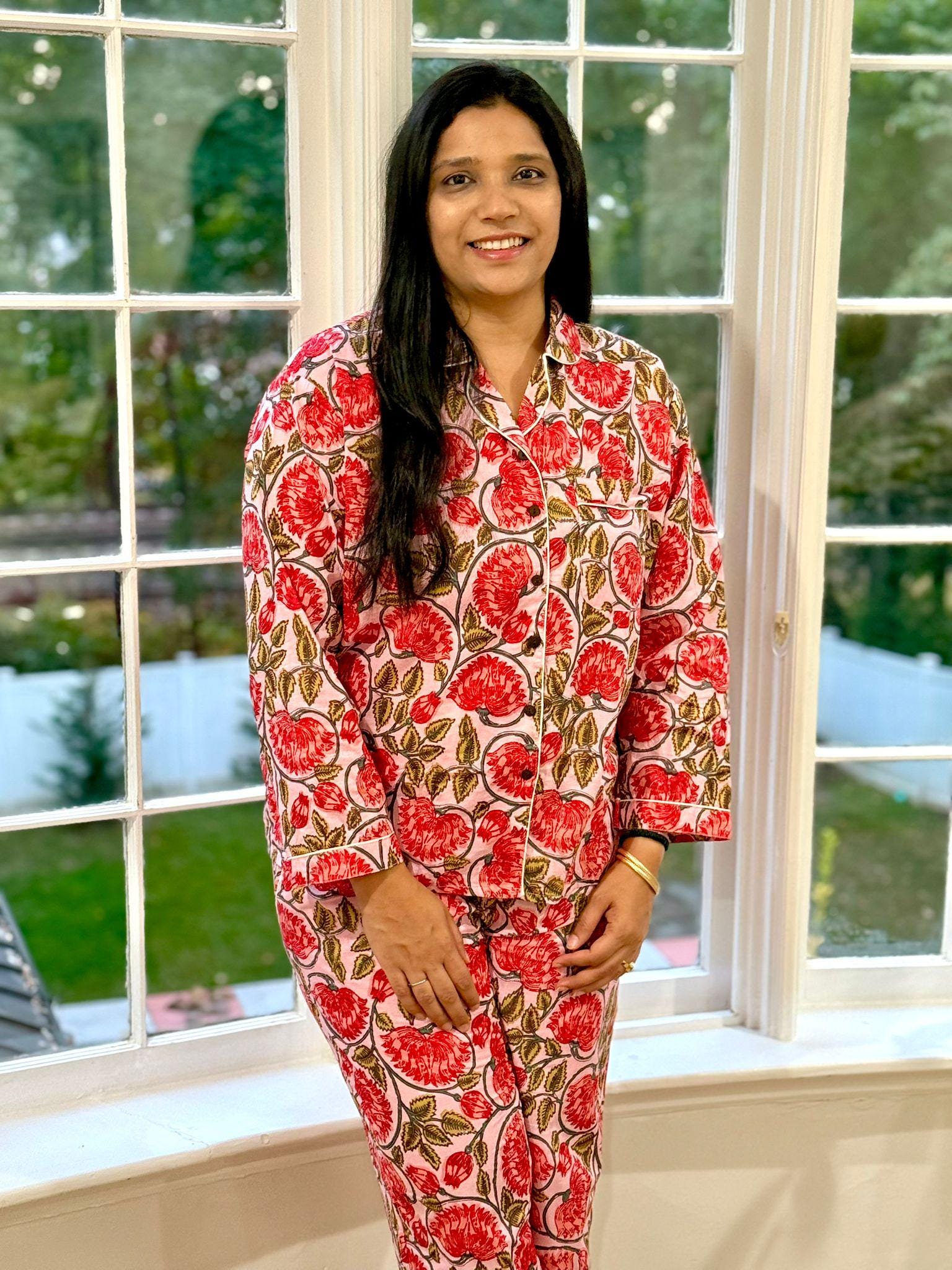 Indian Cotton Pajama Set, Block Print Boho Loungewear, Hand Block Print ...