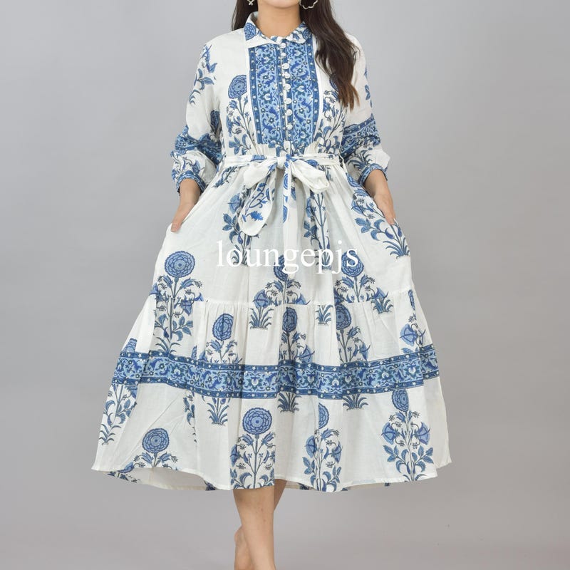 Indian Block Print Dress - Etsy