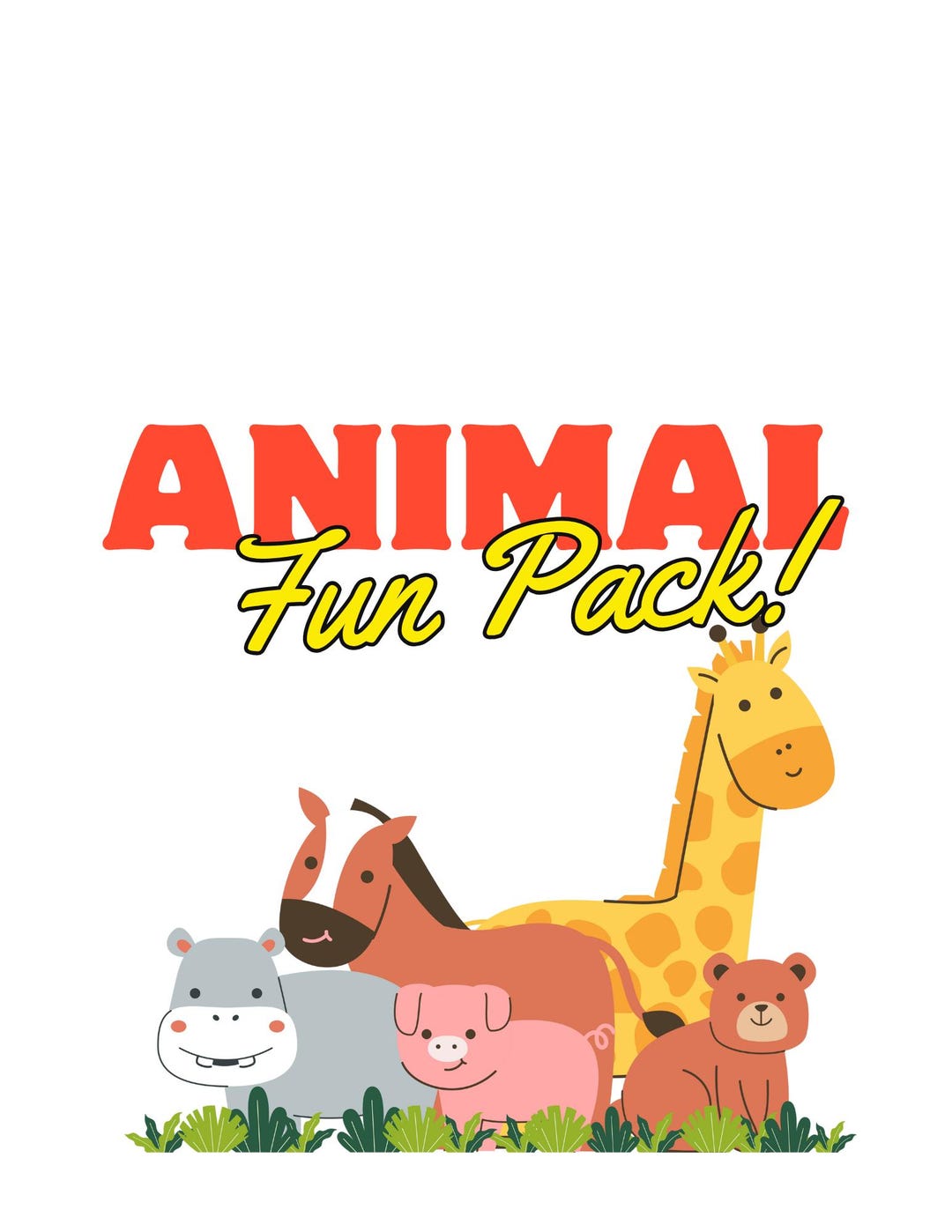 Animal Fun Activity Pack - Etsy