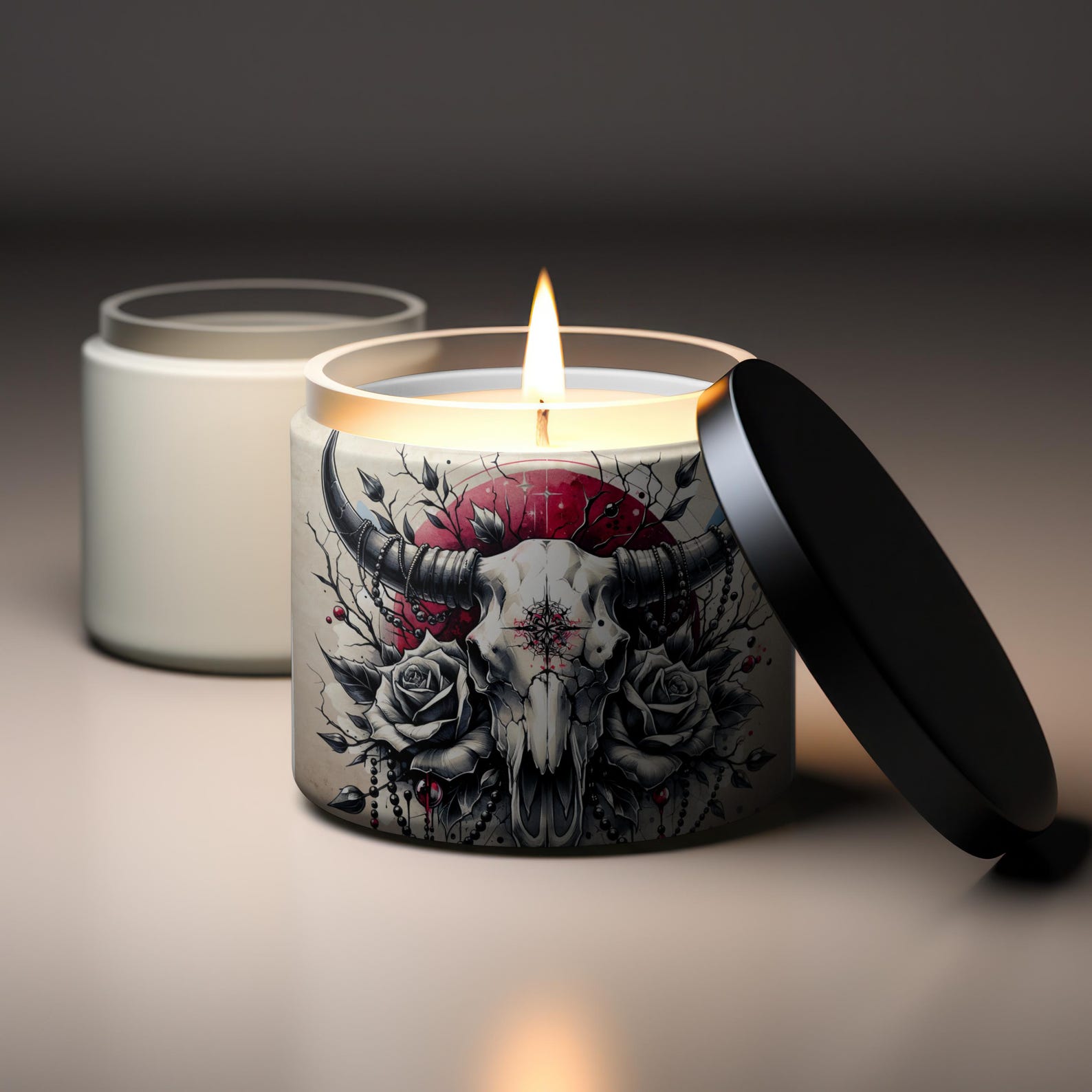 Western Cow Skull With Roses and Beads, Bold, Edgy and High Detailed ...