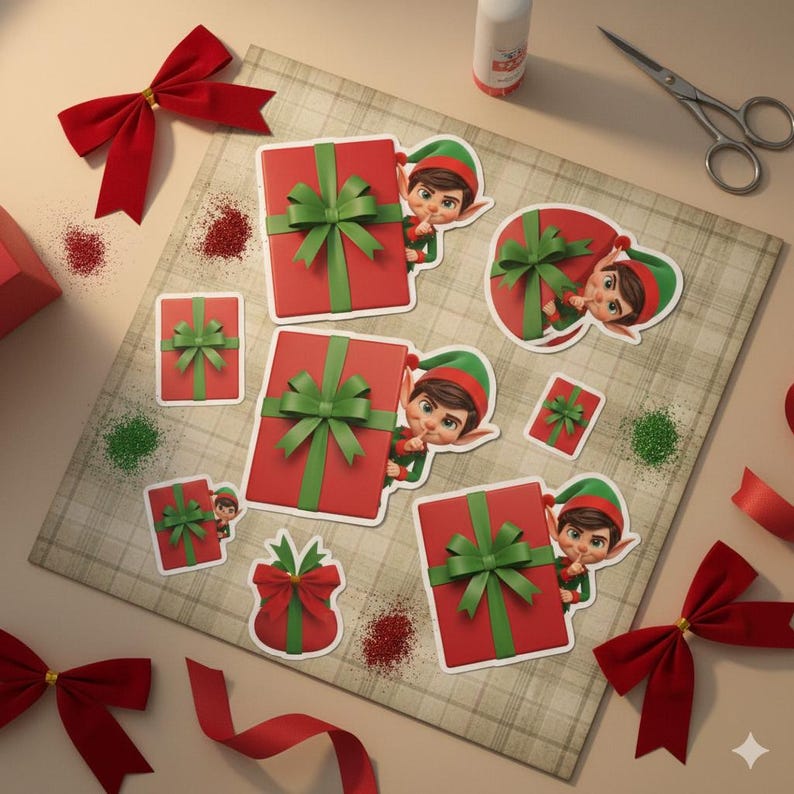 27 Cute 3D Sneaky Elf Clipart | Premium Christmas Sublimation PNG - Etsy
