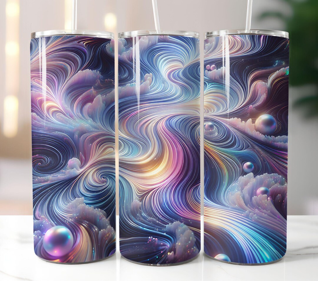 Mesmerizing Cosmic Swirls Tumbler Wrap Design for 20 Oz, Instant ...