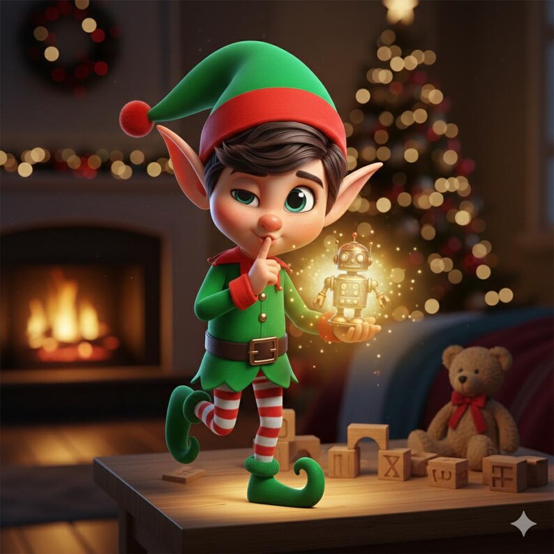 27 Cute 3D Sneaky Elf Clipart | Premium Christmas Sublimation PNG - Etsy