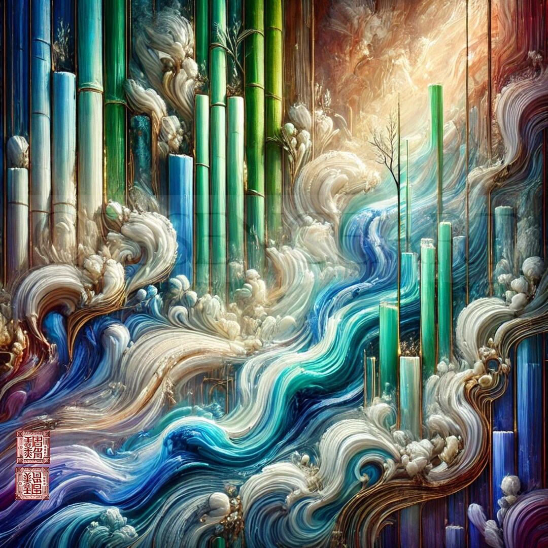 Resilient Bamboo Spirit - Feng Shui Art for Balance - Etsy