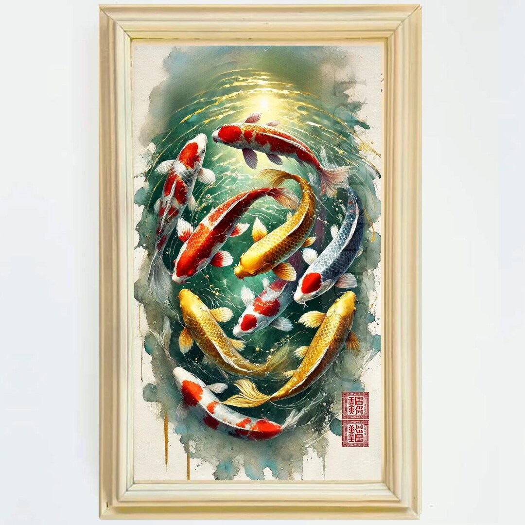 Twilight Serenity of Koi: Grace of the Nature - Etsy