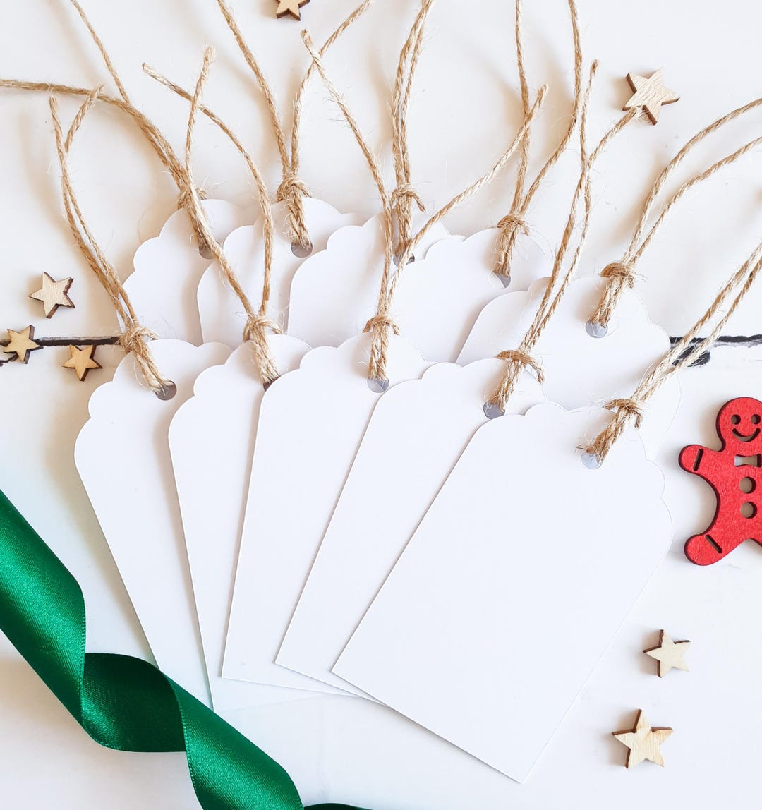 Blank White Christmas Gift Tags | Blank Holiday Gift Labels | Christmas ...