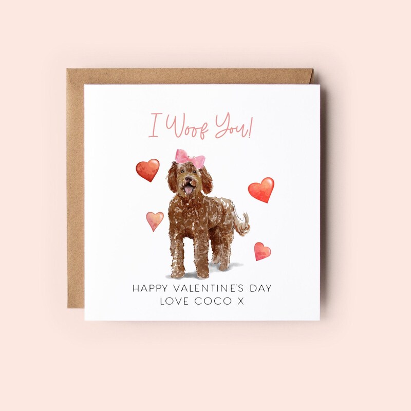Dog Valentine Card - Etsy
