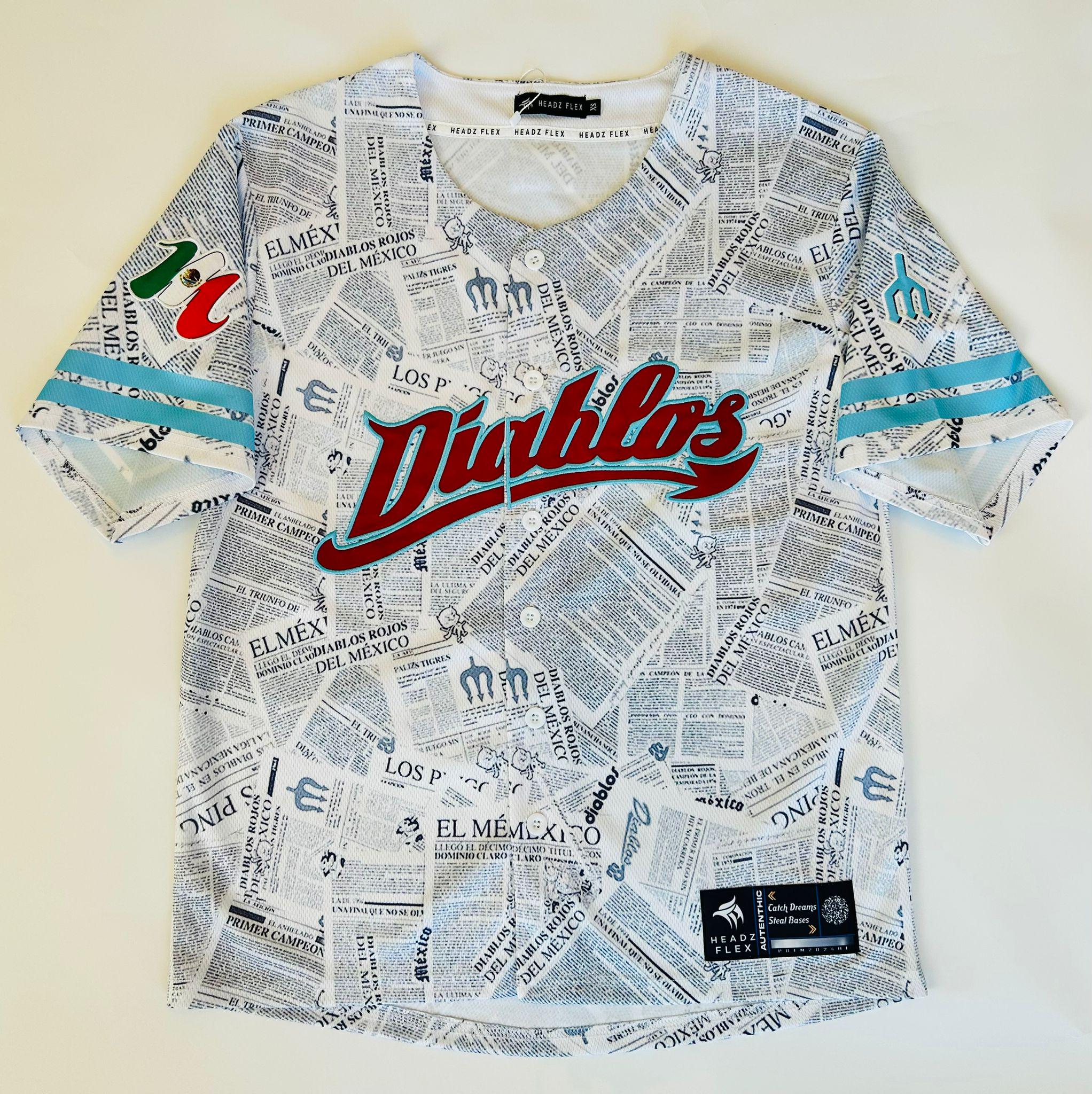 Los Diablos Jersey: Mexican Baseball Fan Edition With Newspaper Print ...