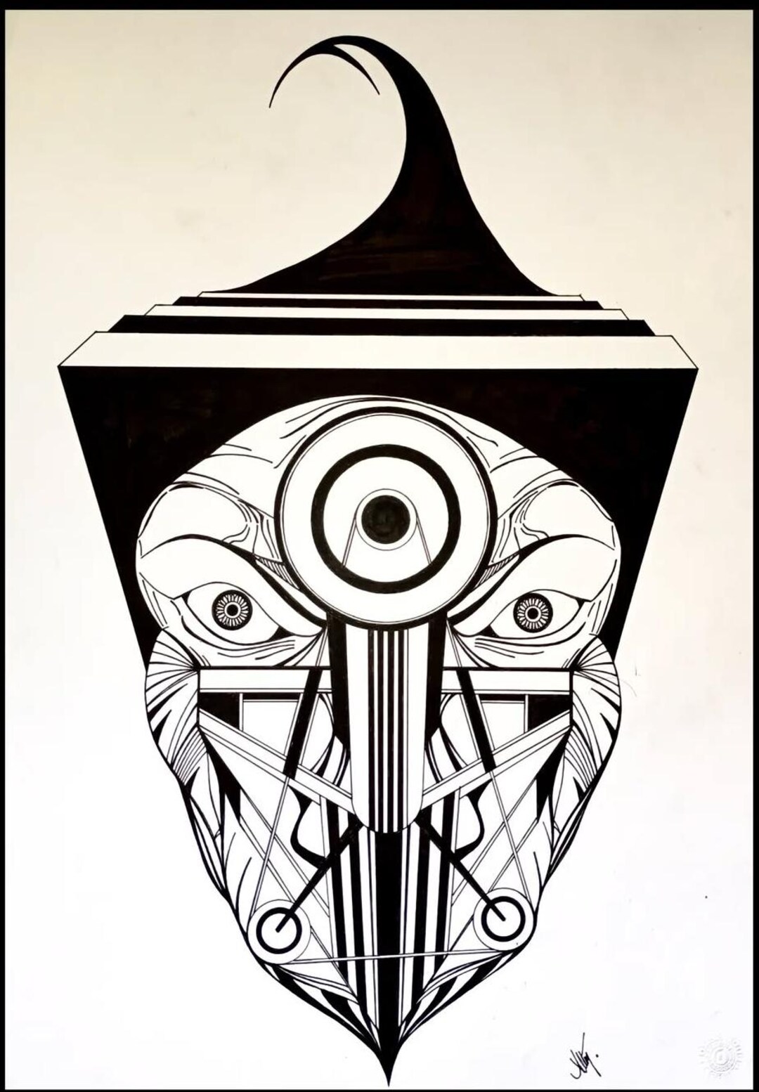 Ink Drawing Original Custom Artwork Black and White Art Line Drawing ...