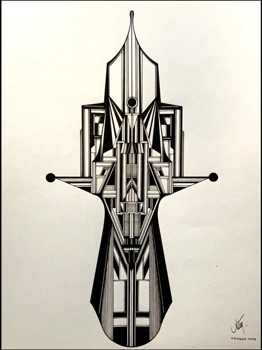 Ink Drawing, Original Custom Artwork, Black and White Art, Ink on Paper ...