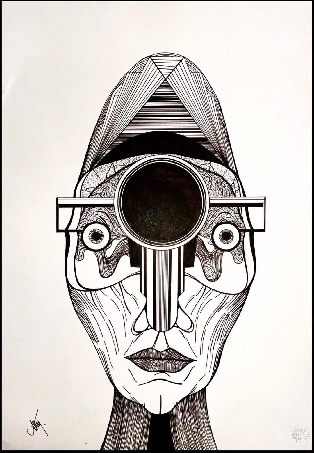 Ink Drawing,original Custom Artwork,black and White Art ,line Drawing ...