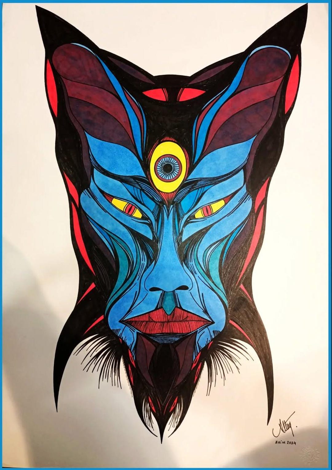 Ink Drawing Original Custom Artwork Black and White Art Line Drawing ...