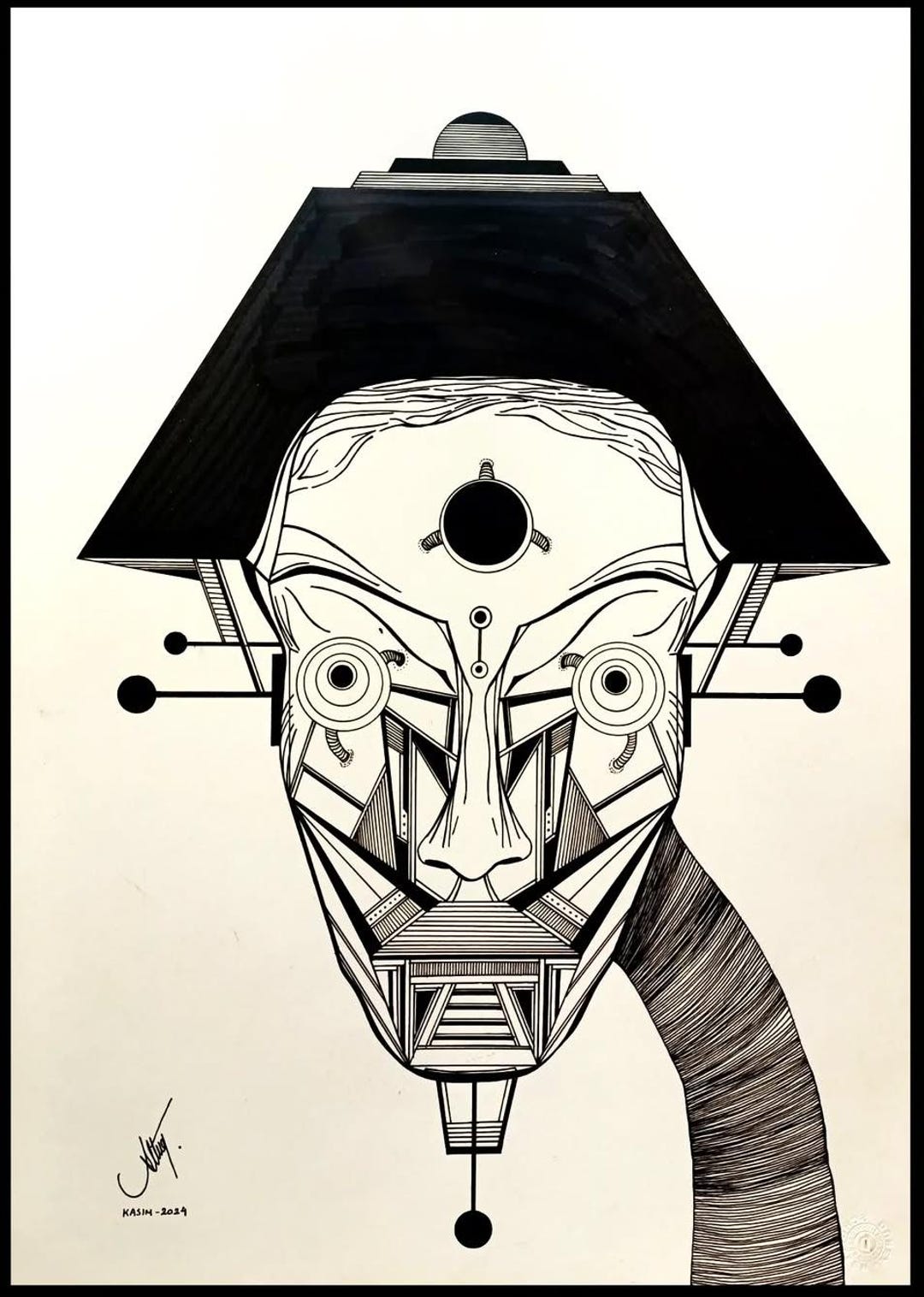 Ink Drawing,original Custom Artwork,black and White Art ,line Drawing ...