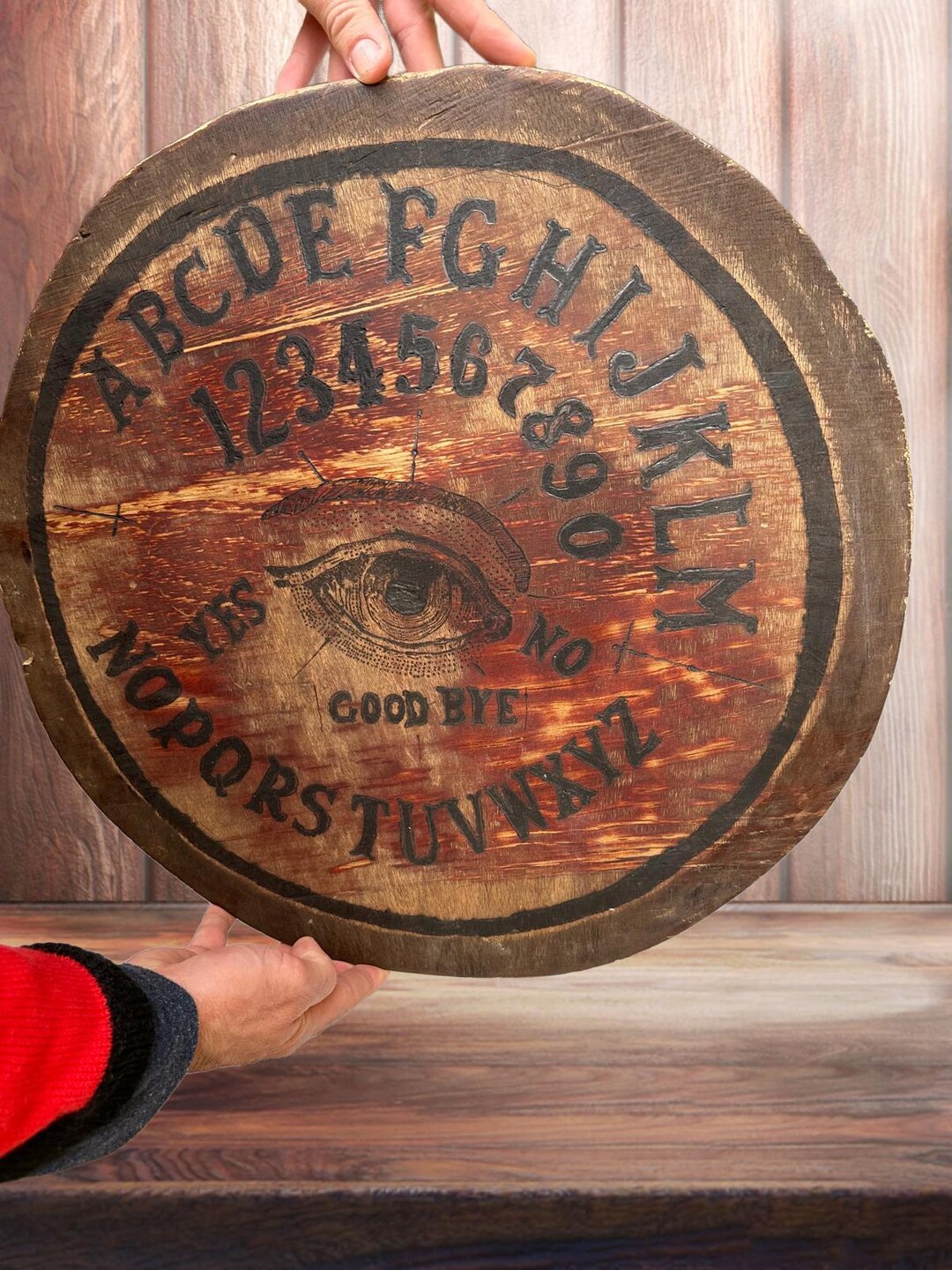 Ouija Pyrography With Recycled Wood - Pyrography Ouija With Recycled ...