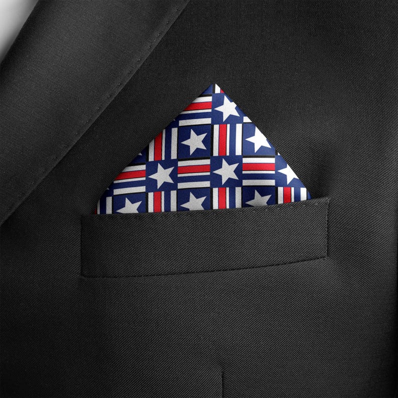 American Flag Patented Pocket Square Handkerchief Patriotic Gift for ...
