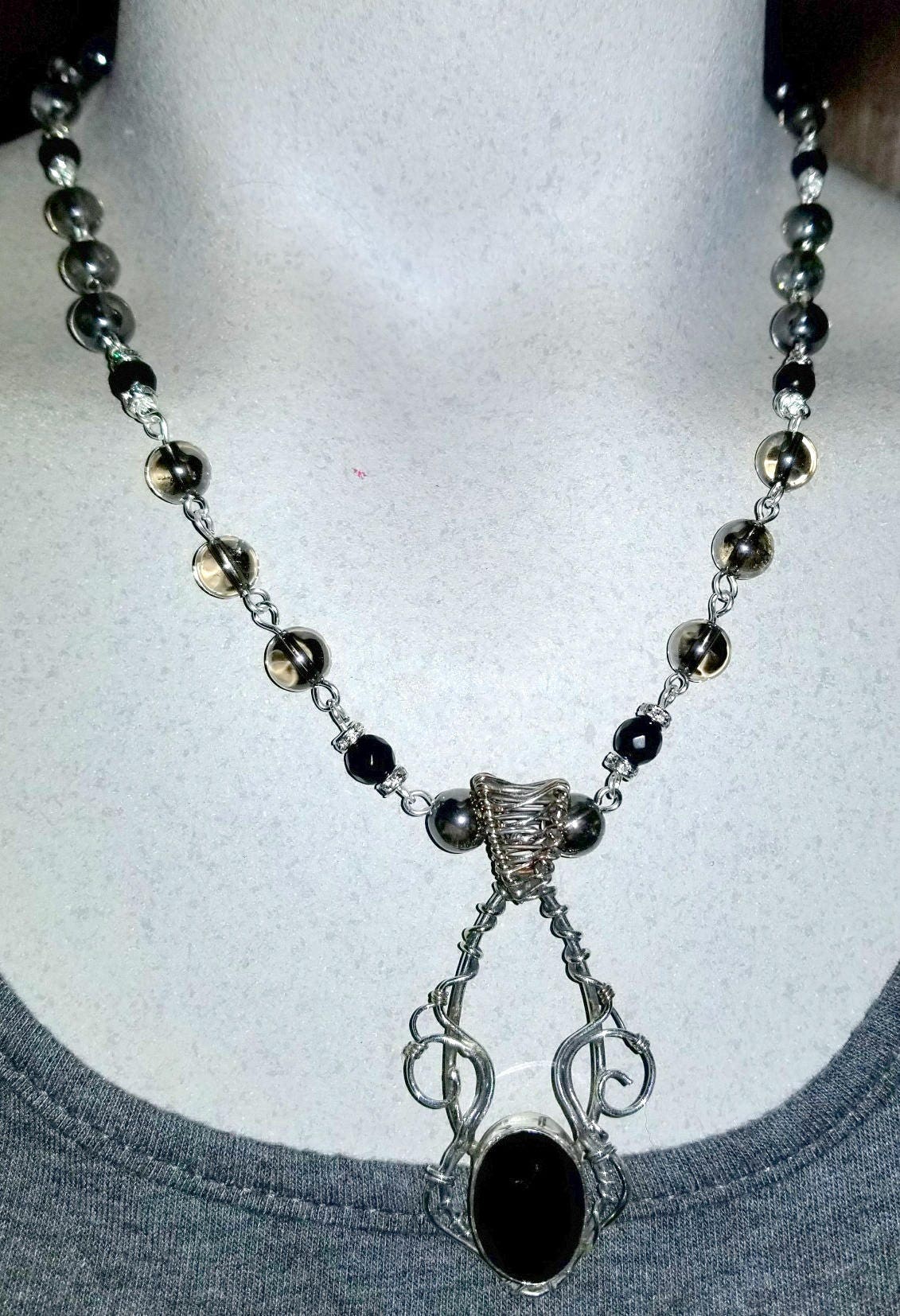 Russian Spinel Stone With Titanium Silver and Clear Quartz - Etsy