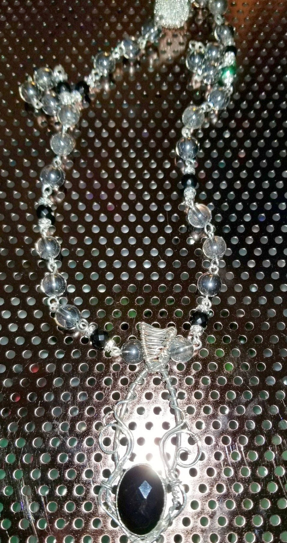 Russian Spinel Stone With Titanium Silver and Clear Quartz - Etsy