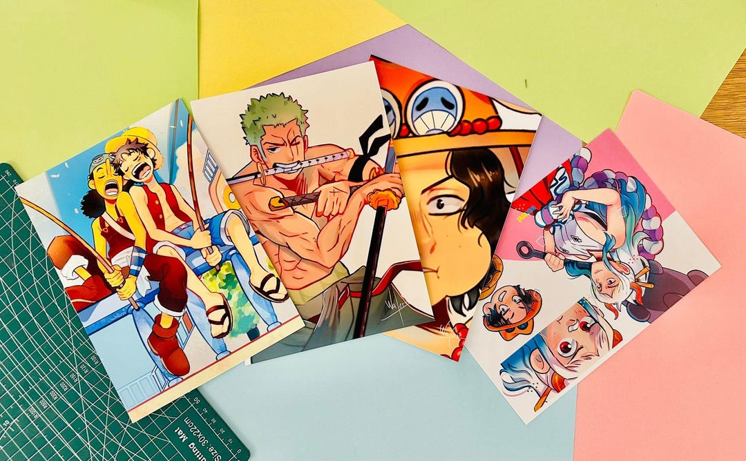 Prints A5 | One Piece | Zoro | Heart | Yamato | Luffy | Ace | Ussop ...