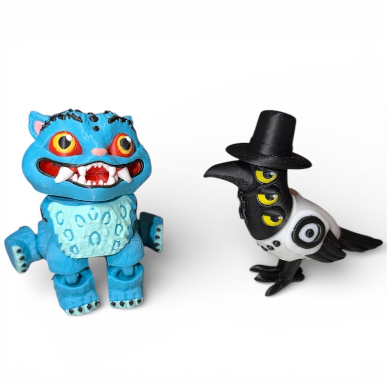 Kpop Demon Hunter 3d Printed Flexi Toy- Derpy Tiger & Sussie the Magpie ...