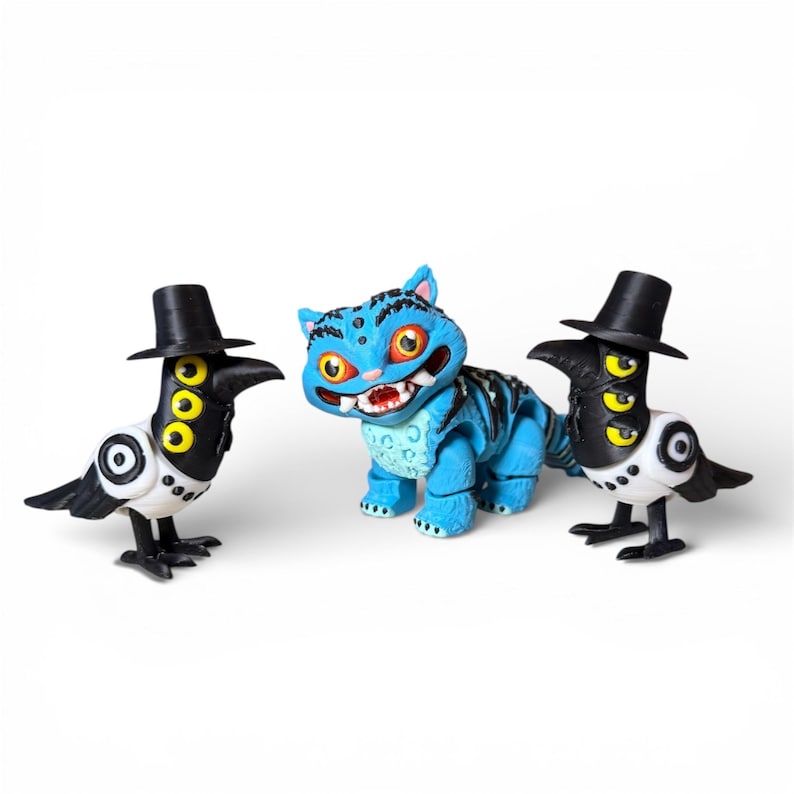 Kpop Demon Hunter 3d Printed Flexi Toy- Derpy Tiger & Sussie the Magpie ...