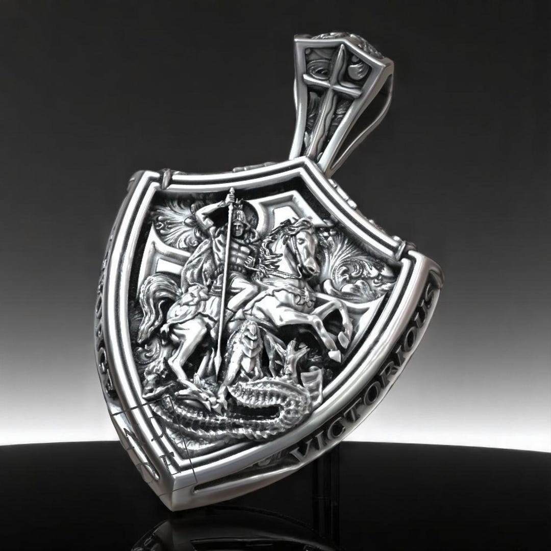 Saint George Shield Pendant | Christian Catholic Orthodox Warrior ...