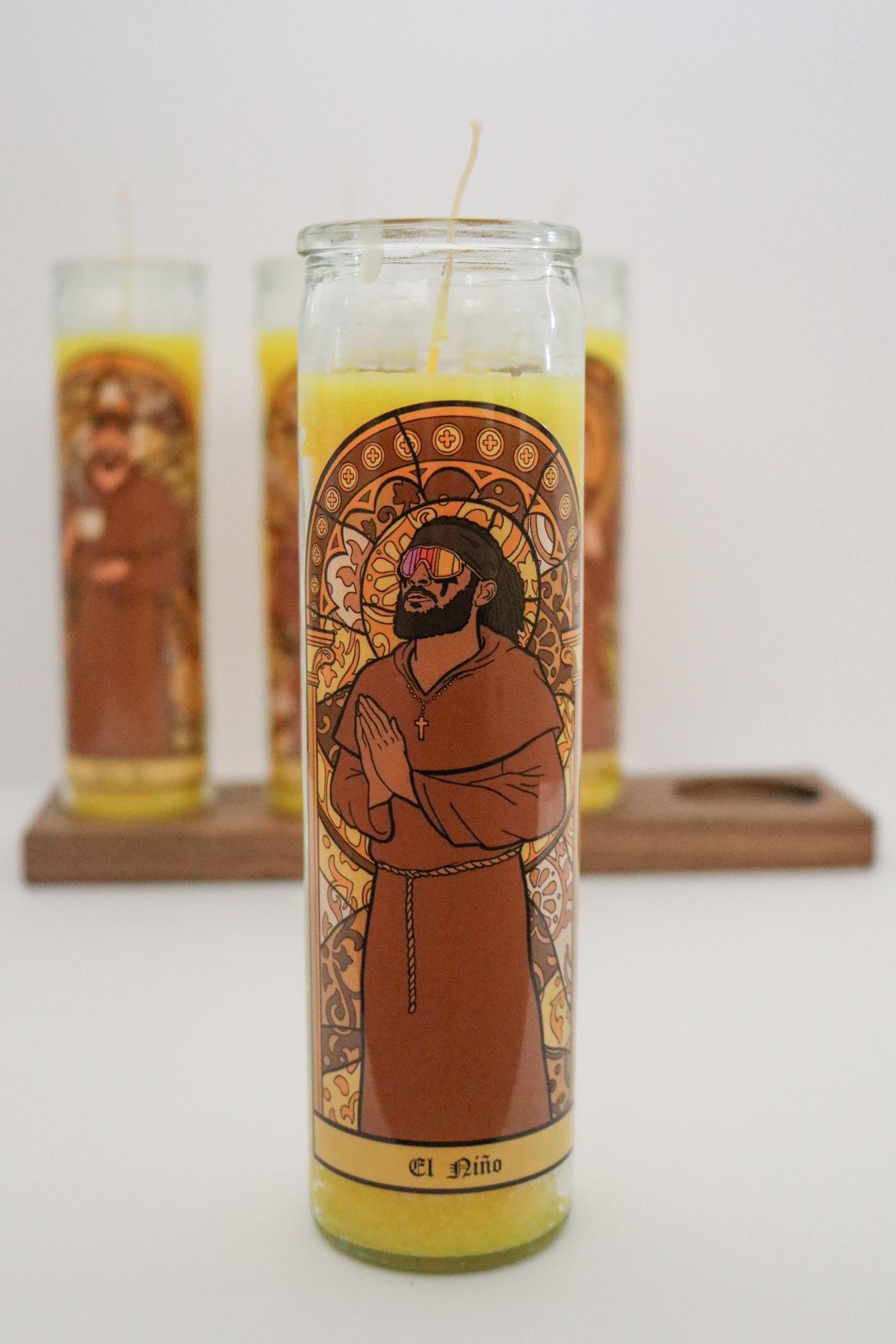 San Diego Padres Prayer Candles With Walnut Altar - Baseball Fan Gift ...