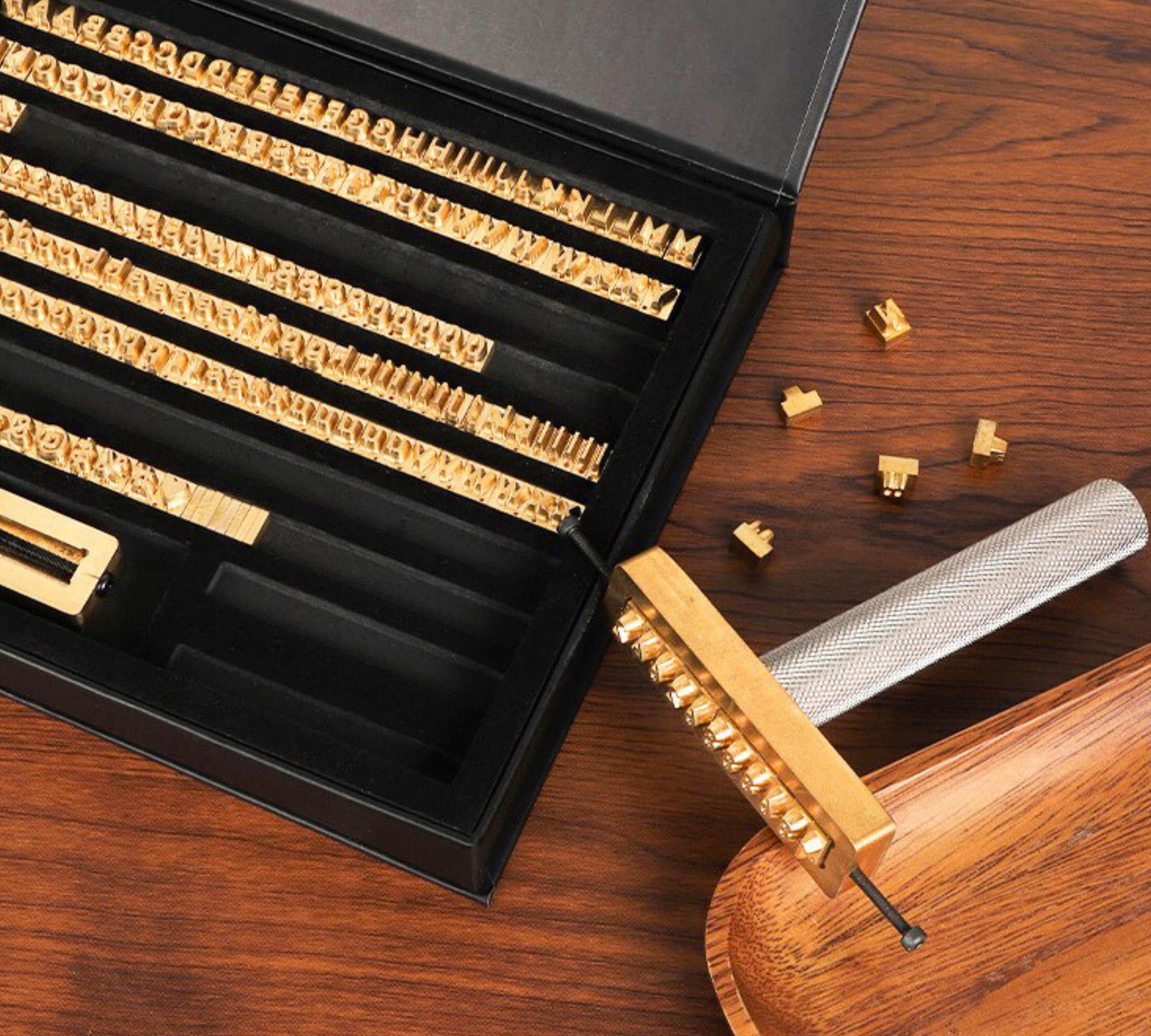 Customizable Font Embossing Die, Brass Letter Stamping Set Alphabet ...