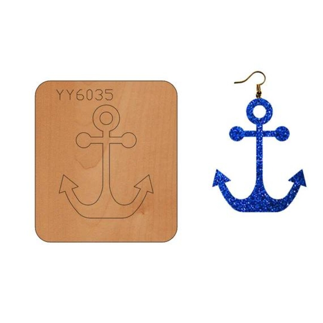 DIY Anchor Earring Die-cut, Marine Style Pendant Leather Craft ...