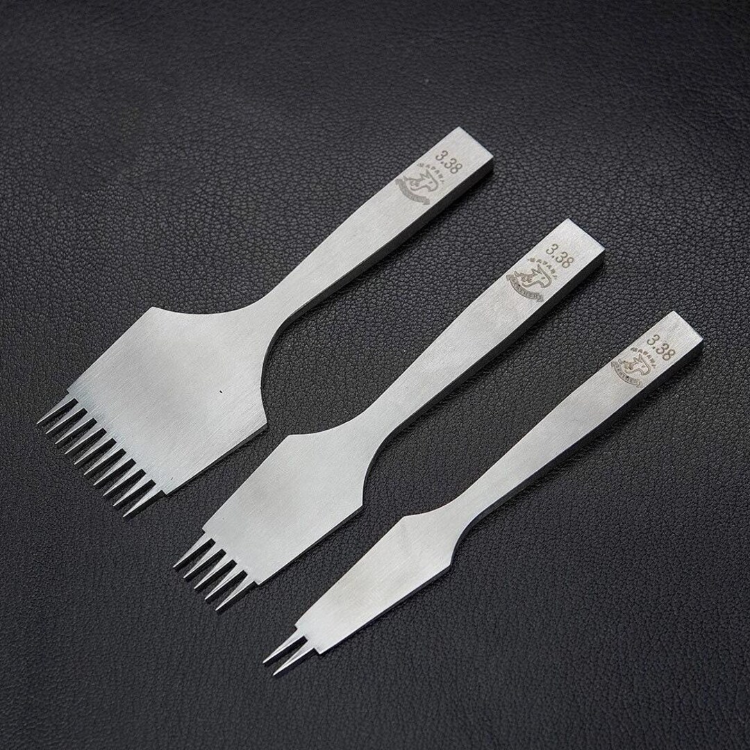 High Quality French Style Leather Craft Pricking Irons Stitching Lacing ...