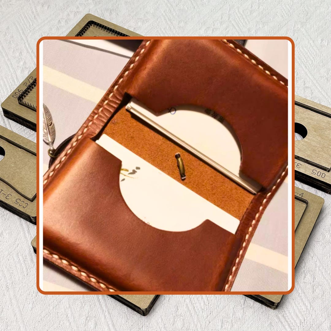 Leather Cutting Die Kit for Bi-fold Card Holder With Lanyard, Custom ...