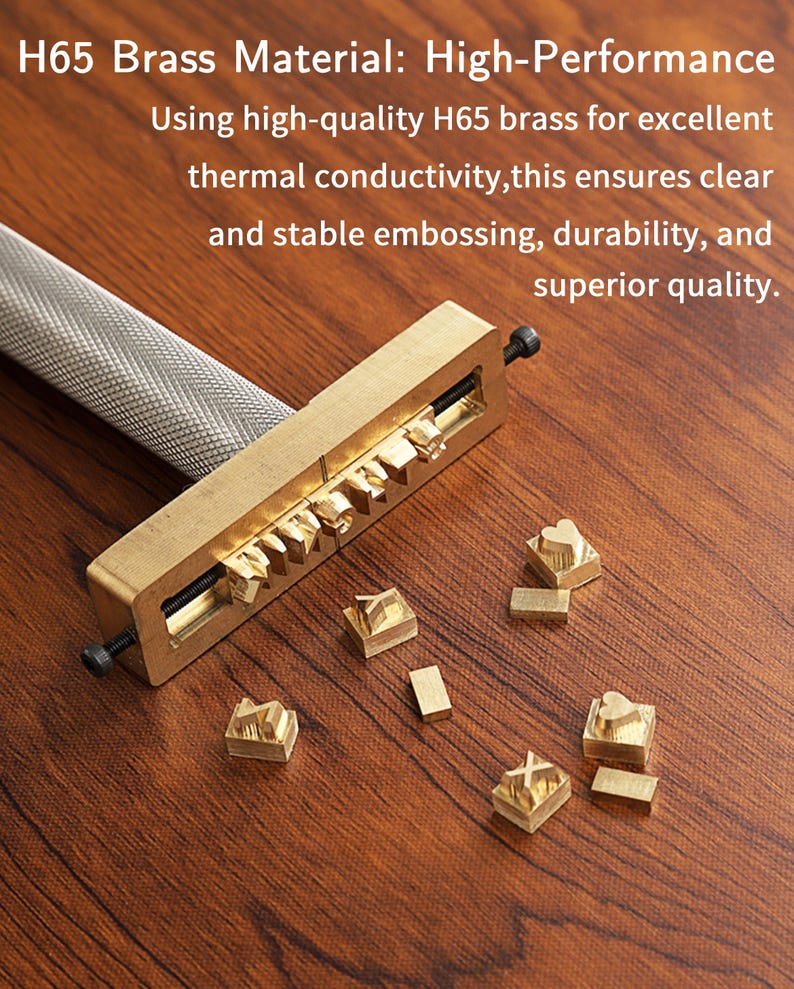 Customizable Font Embossing Die, Brass Letter Stamping Set Alphabet ...