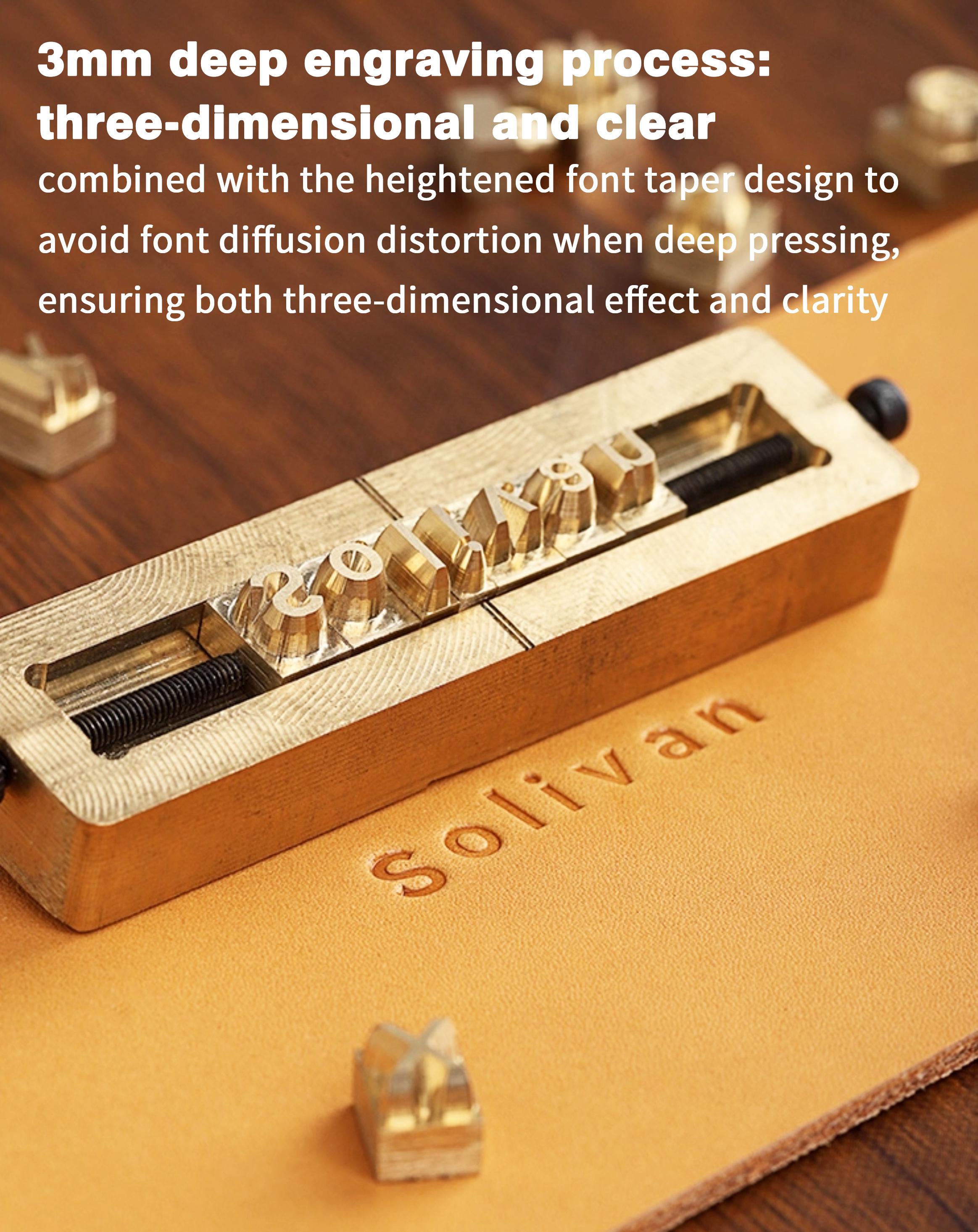 Customizable Font Embossing Die, Brass Letter Stamping Set Alphabet ...