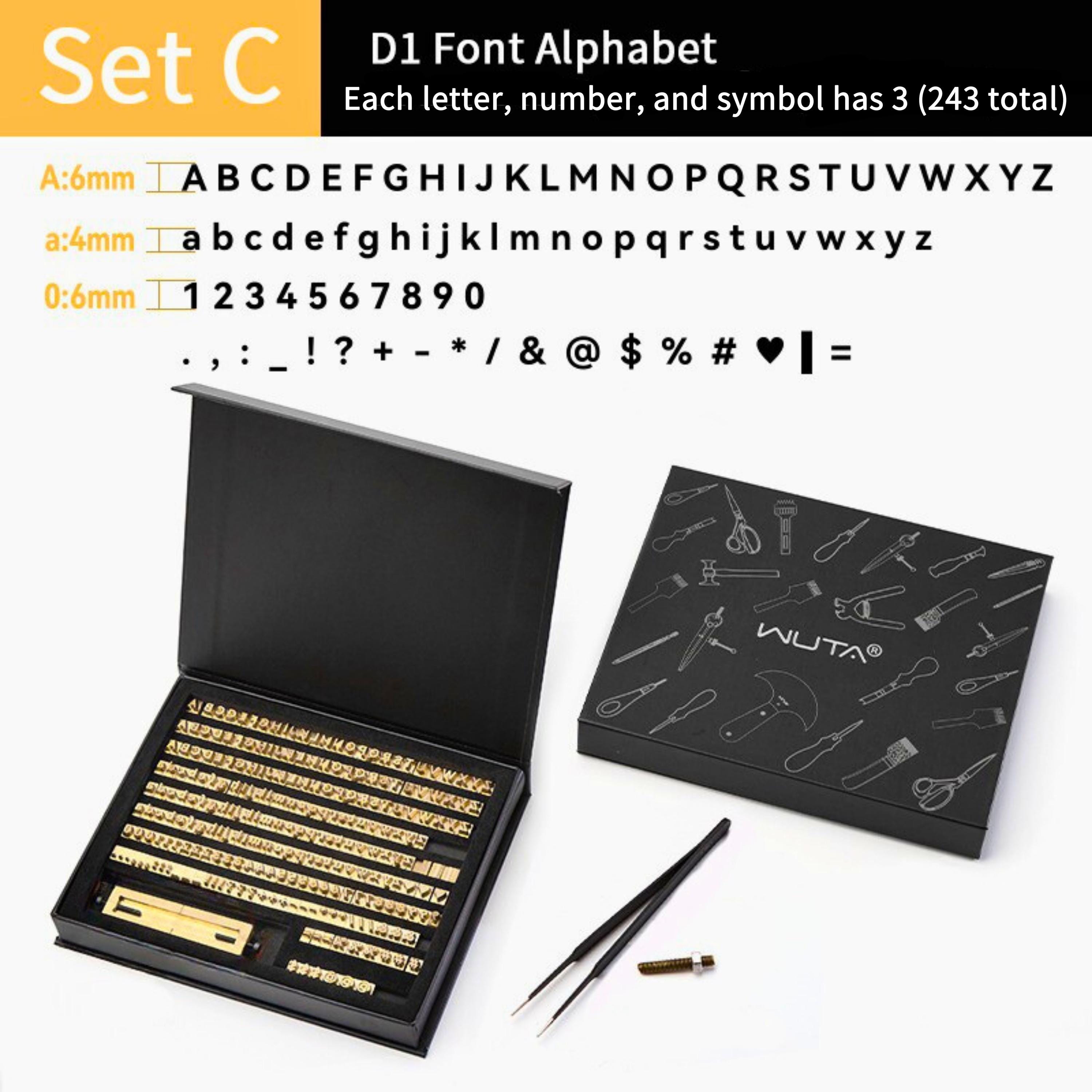 Customizable Font Embossing Die, Brass Letter Stamping Set Alphabet ...