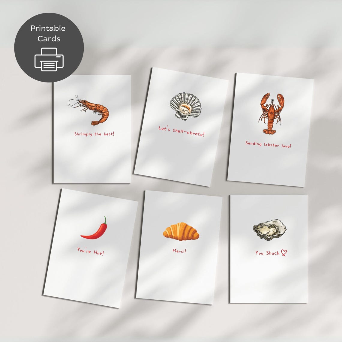 The Mini Collection 6 Card Set Instant Download Mini Greeting Card Mini ...
