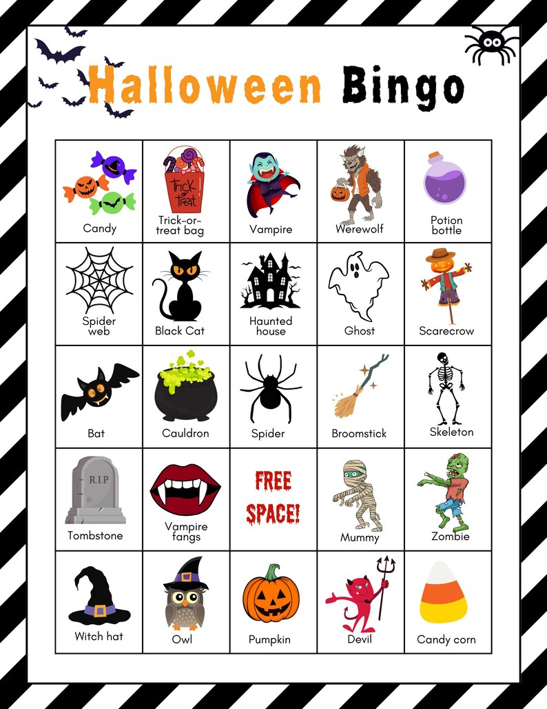 Halloween Bingo | Halloween Games | Halloween Printables | Printable ...