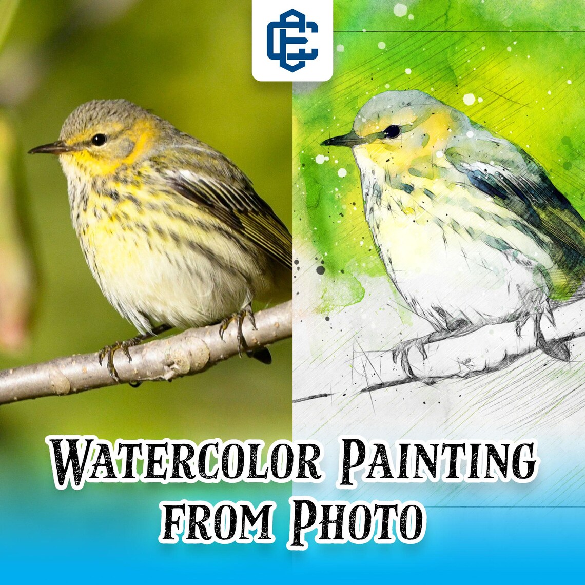 Watercolor Painting From Photo, Custom Art Print From Photo, Watercolor ...