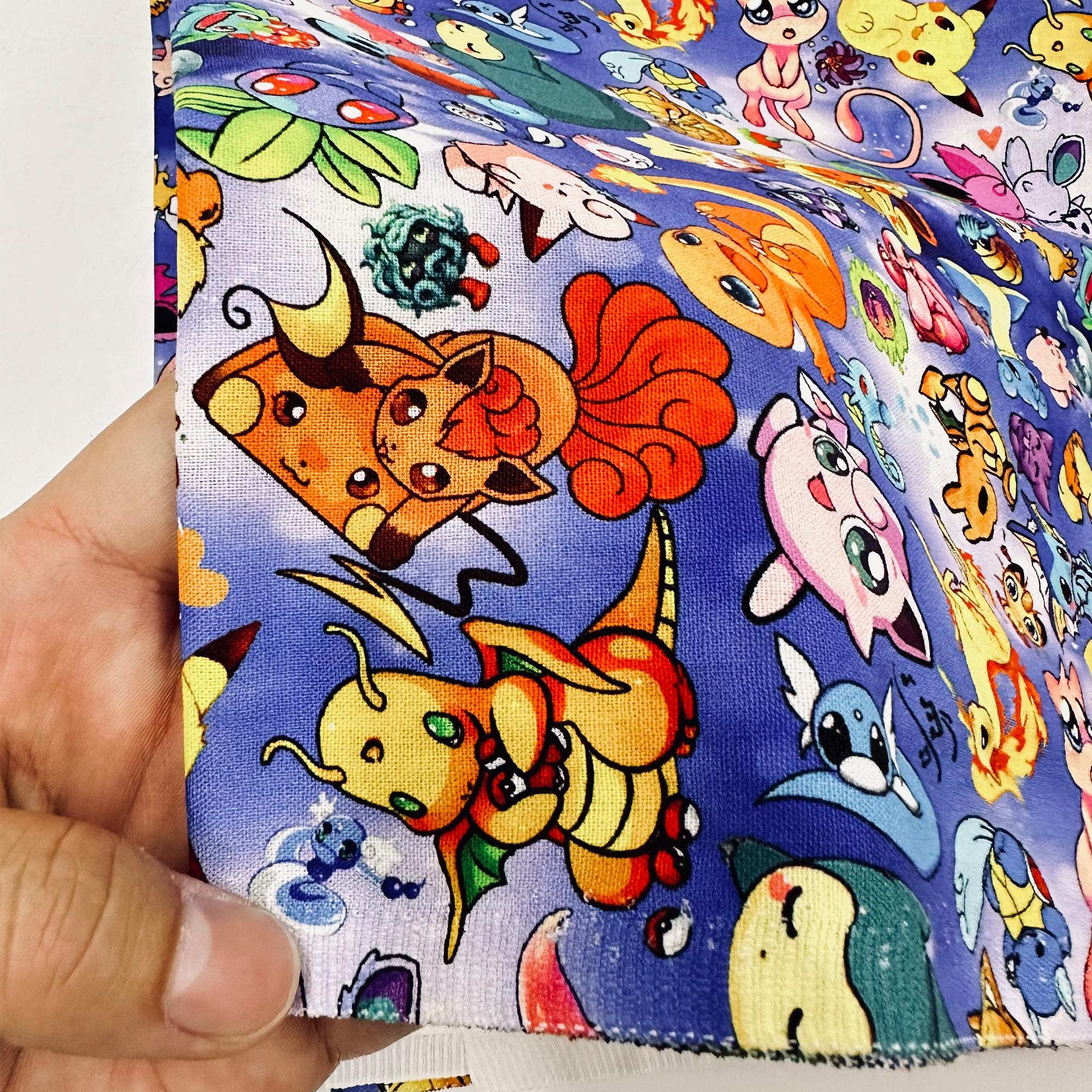 Pokemon Fabric Cotton Fabric Anime Fabric Cute Fabric by the Half Yard ...