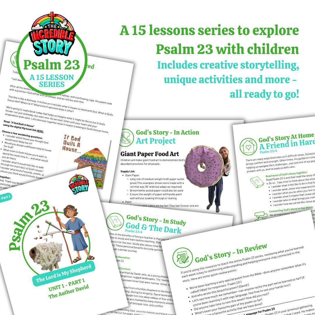 Psalm 23 Children's Ministry Lesson Series: 15 Sunday School Lessons - Etsy