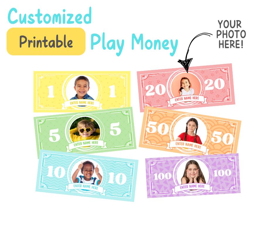 Customized Play Money Printable - Etsy