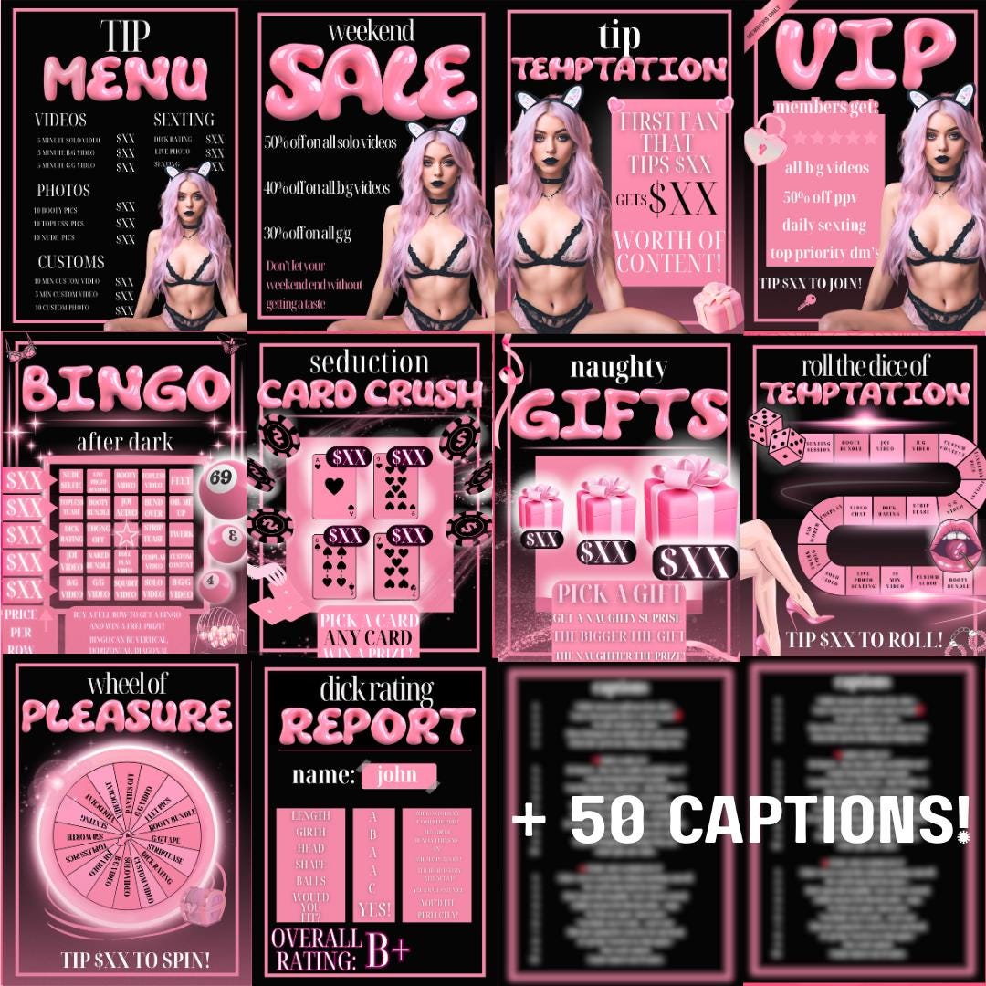 Onlyfans 2025 Template Bundle | Onlyfans Tip Games, Onlyfans Graphics, Y2K Onlyfans, Canva ...