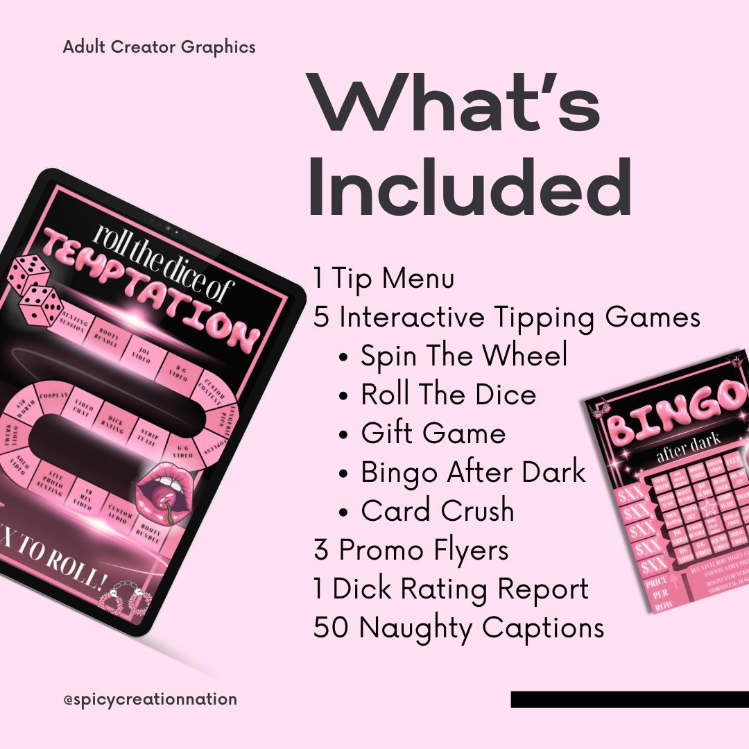 Onlyfans 2025 Template Bundle | Onlyfans Tip Games, Onlyfans Graphics, Y2K Onlyfans, Canva ...