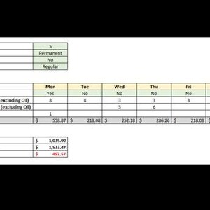 Excel Weekly Payroll Calculator With Shift Schedule and Overtime - Etsy