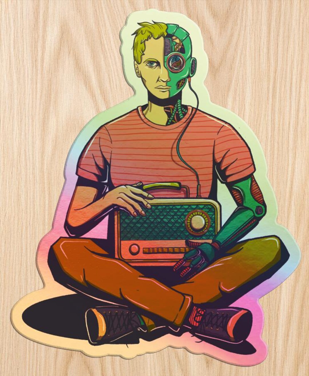 Half Human Half Machine Sticker | Circa Survive Inspired Holographic ...