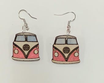 Hippie Bus Earrings - Etsy