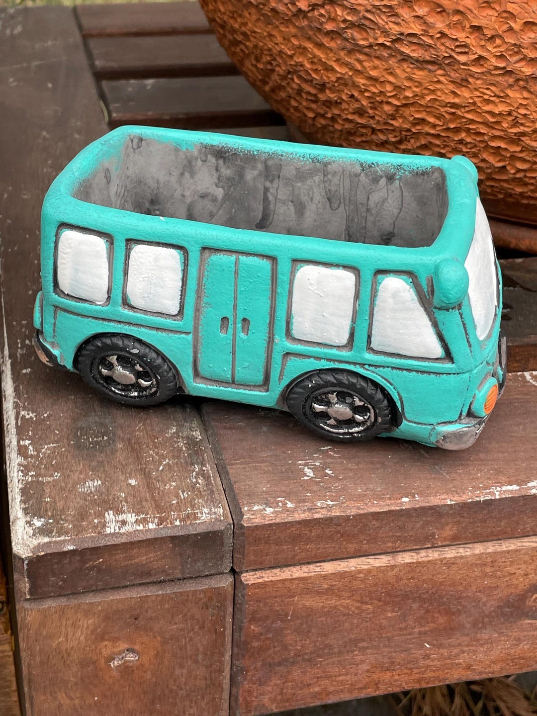 Van Bus Succulent Planter Cactus Vintage Plant Pot With Drainage Hole ...