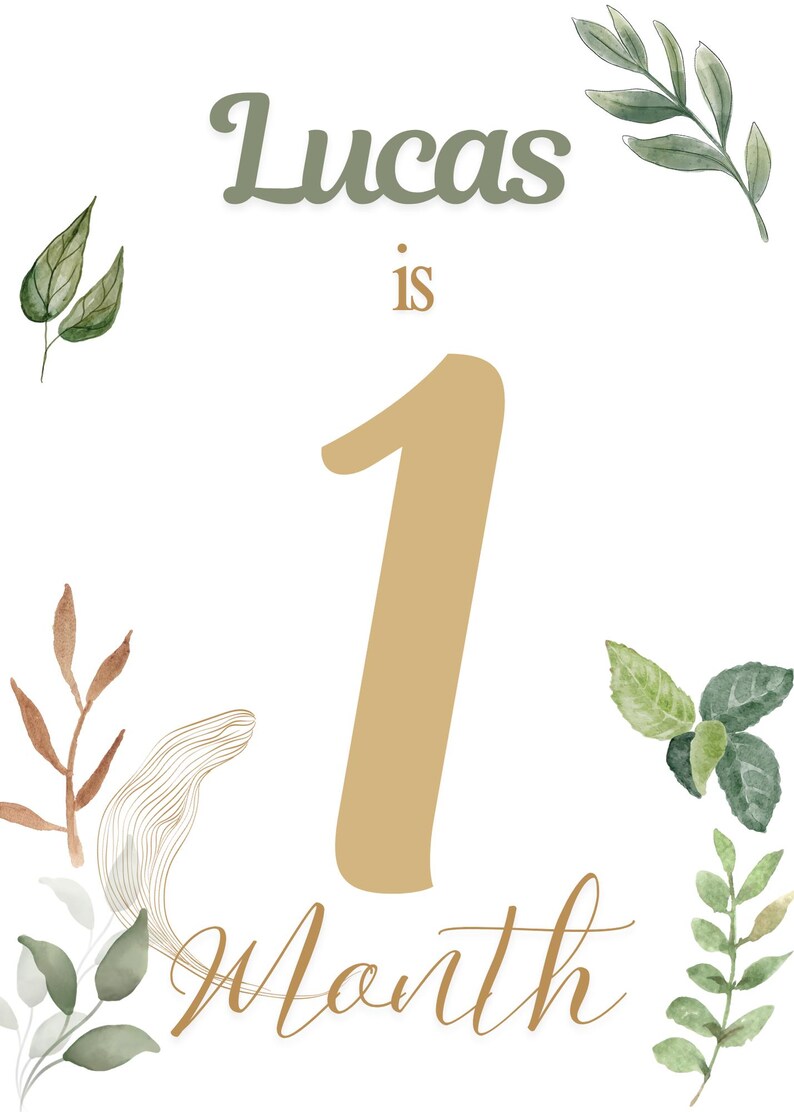 Editable Baby Milestone Card Template, Customizable, Printable, Baby ...