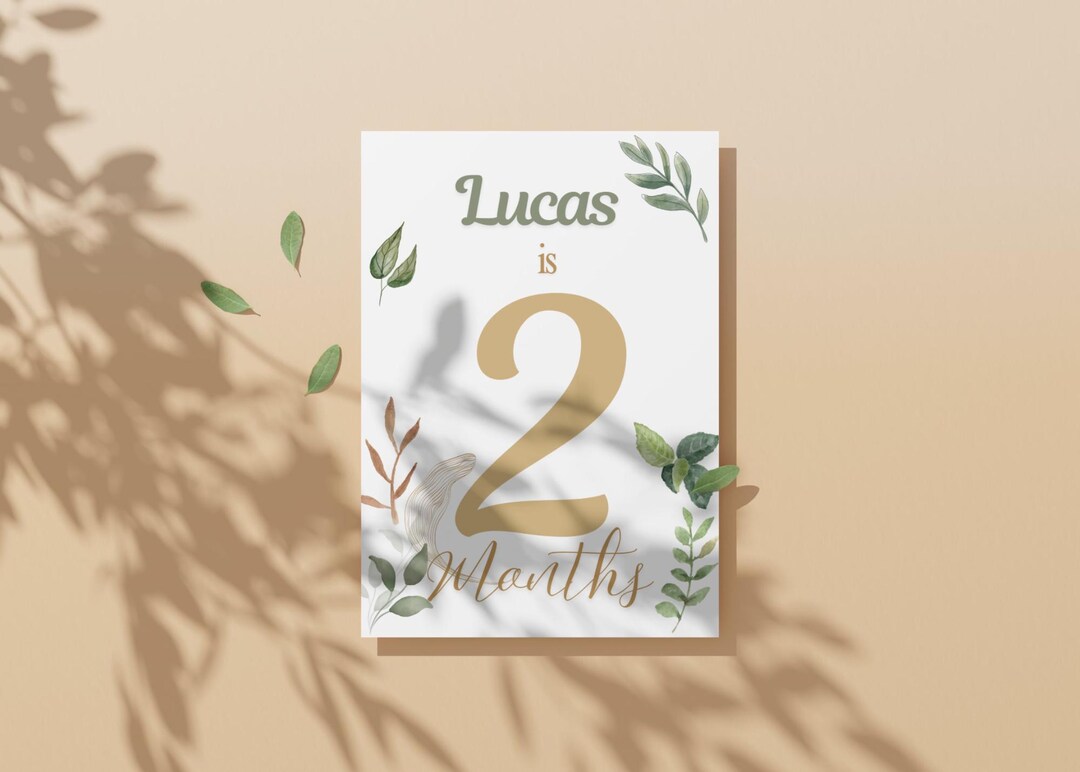 Editable Baby Milestone Card Template, Customizable, Printable, Baby ...