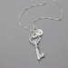 Personalized Sterling Silver Key Necklace, Sterling Silver Key Pendant ...