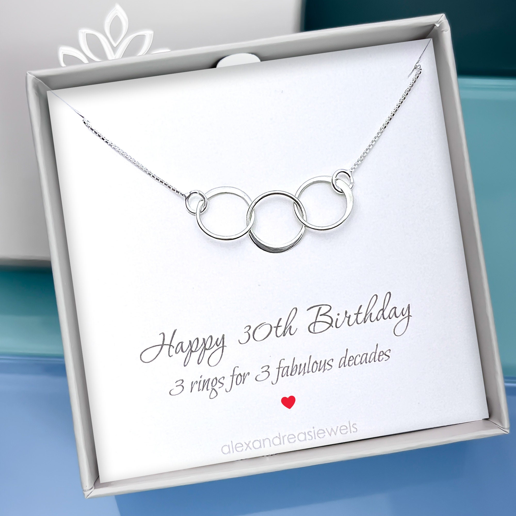 3 rings for 3 decades necklace store